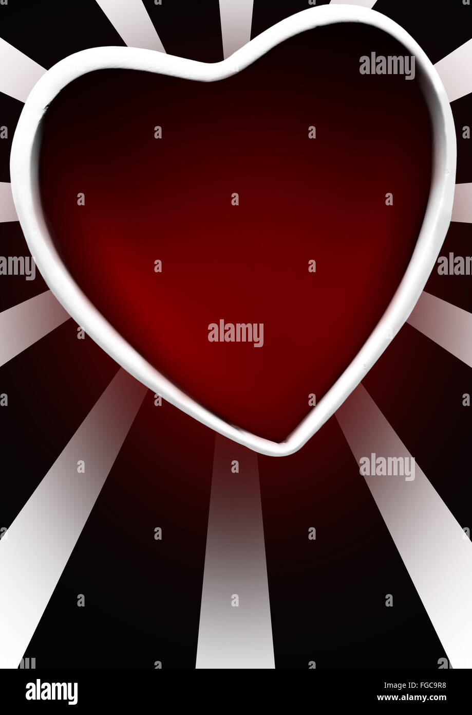 a red vintage Heart on stripped Background Stock Photo - Alamy