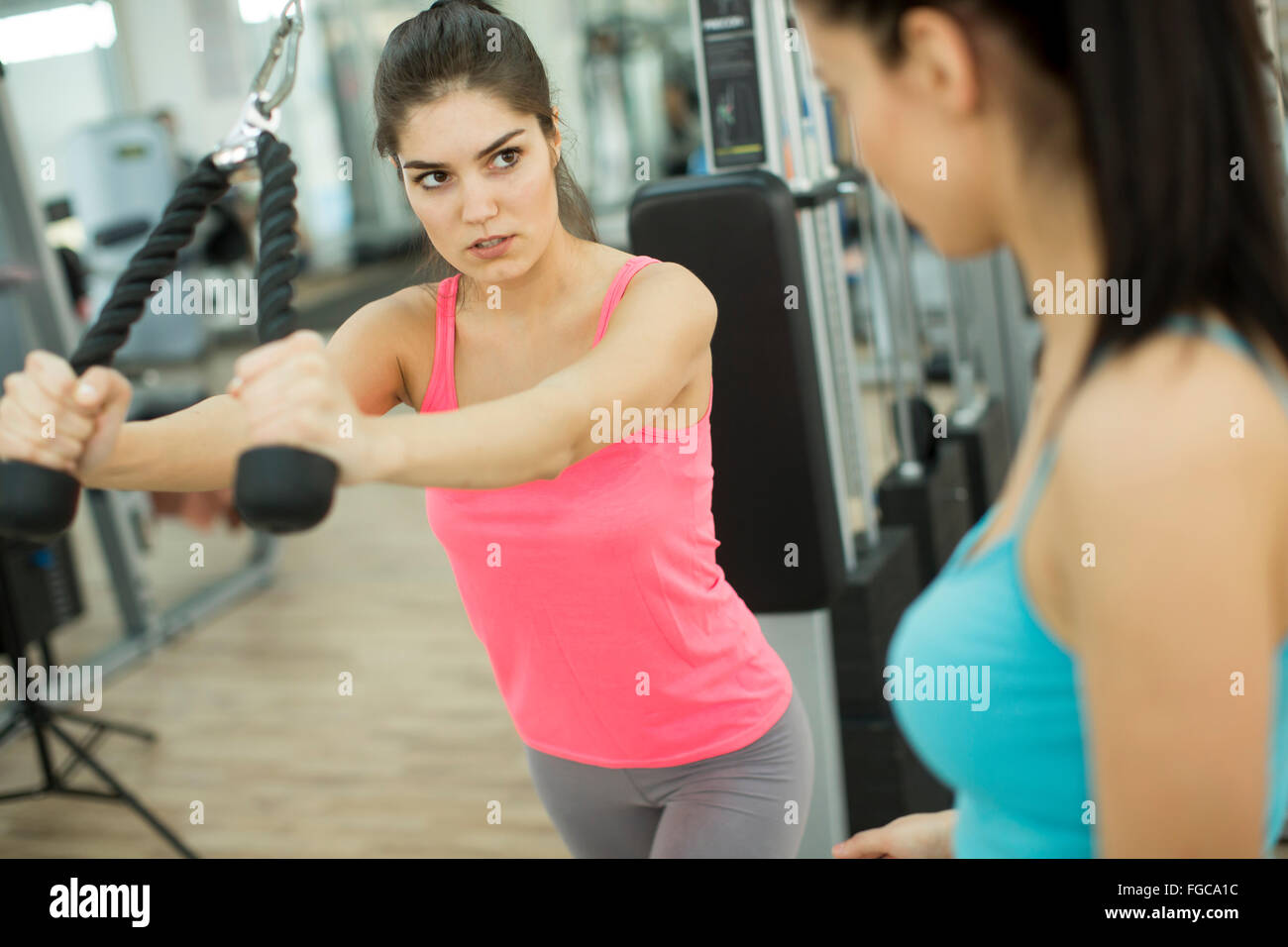 Beautiful women in gym hi-res stock photography and images - Alamy