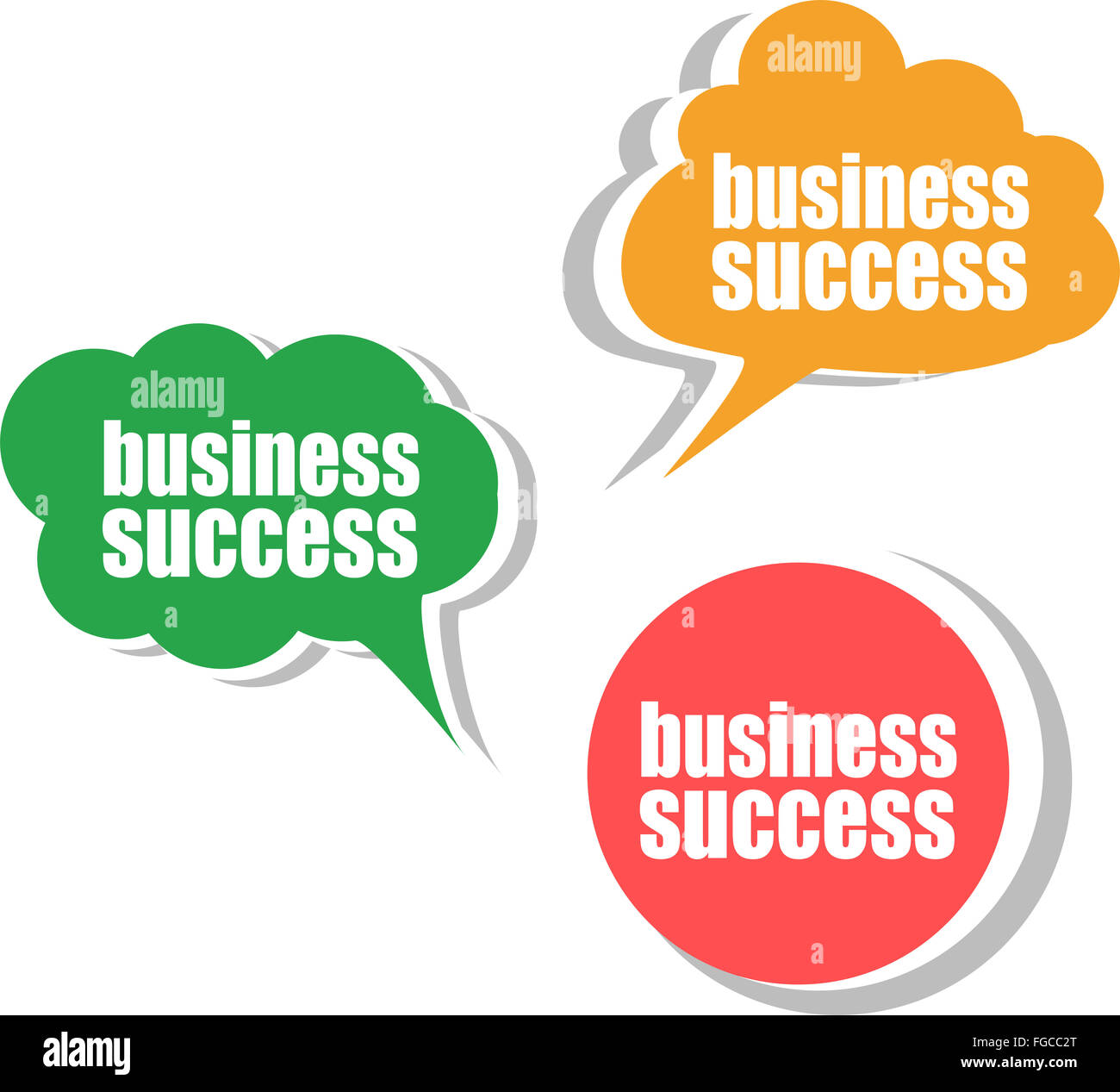 business success. Set of stickers, labels, tags. Business banners ...