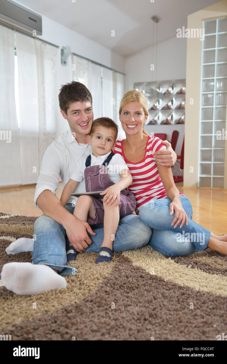 family at home Stock Photo - Alamy