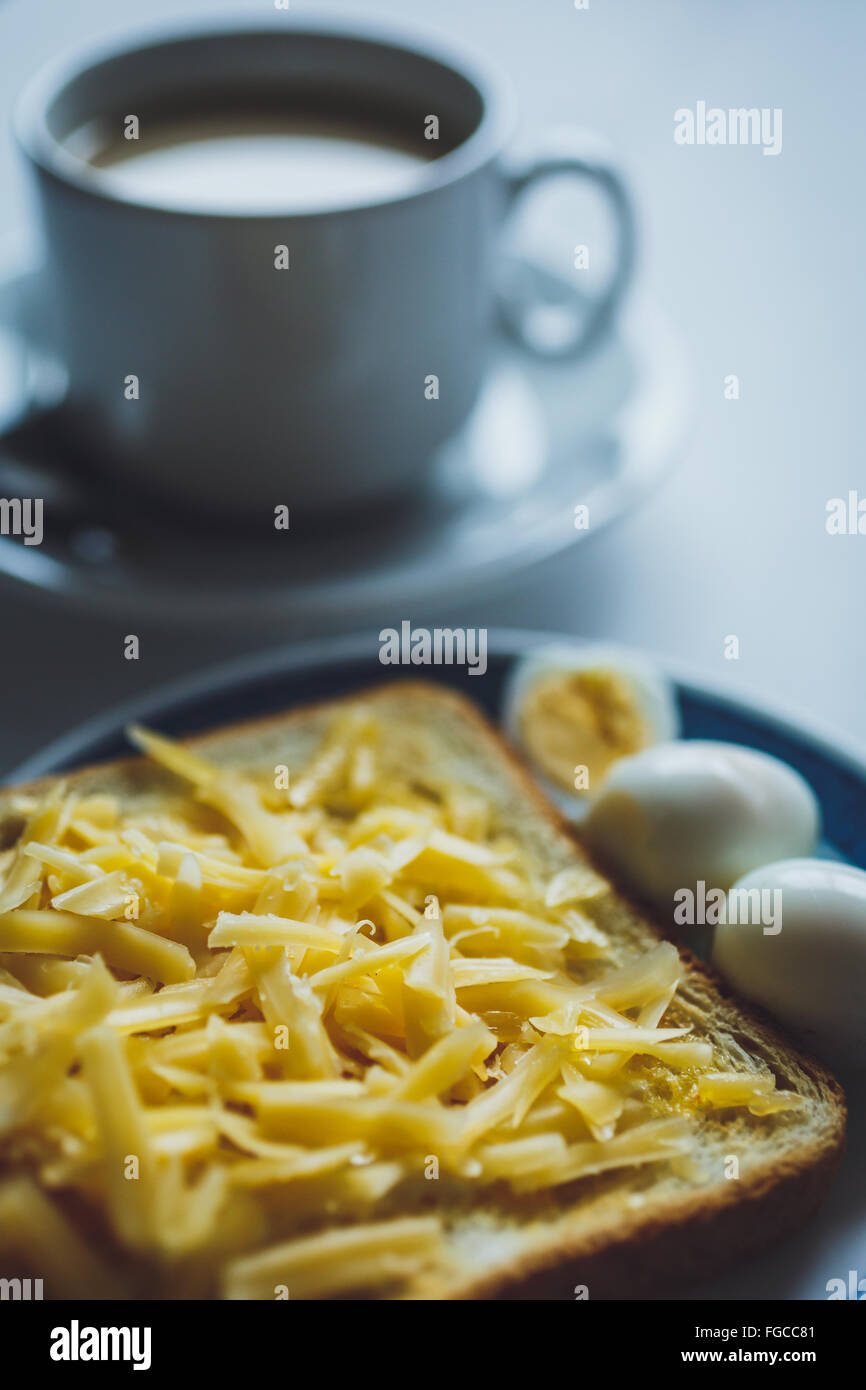 Sandwich toast bread for breakfast with cheese Stock Photo - Alamy