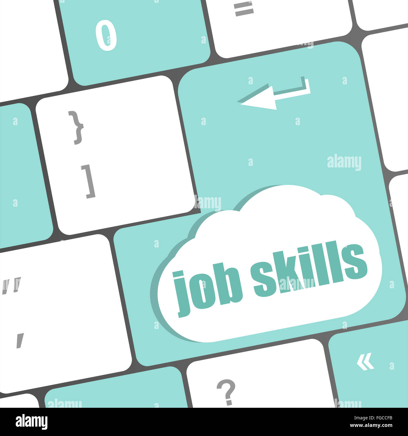 Computer keyboard with job skills key. business concept Stock Photo - Alamy