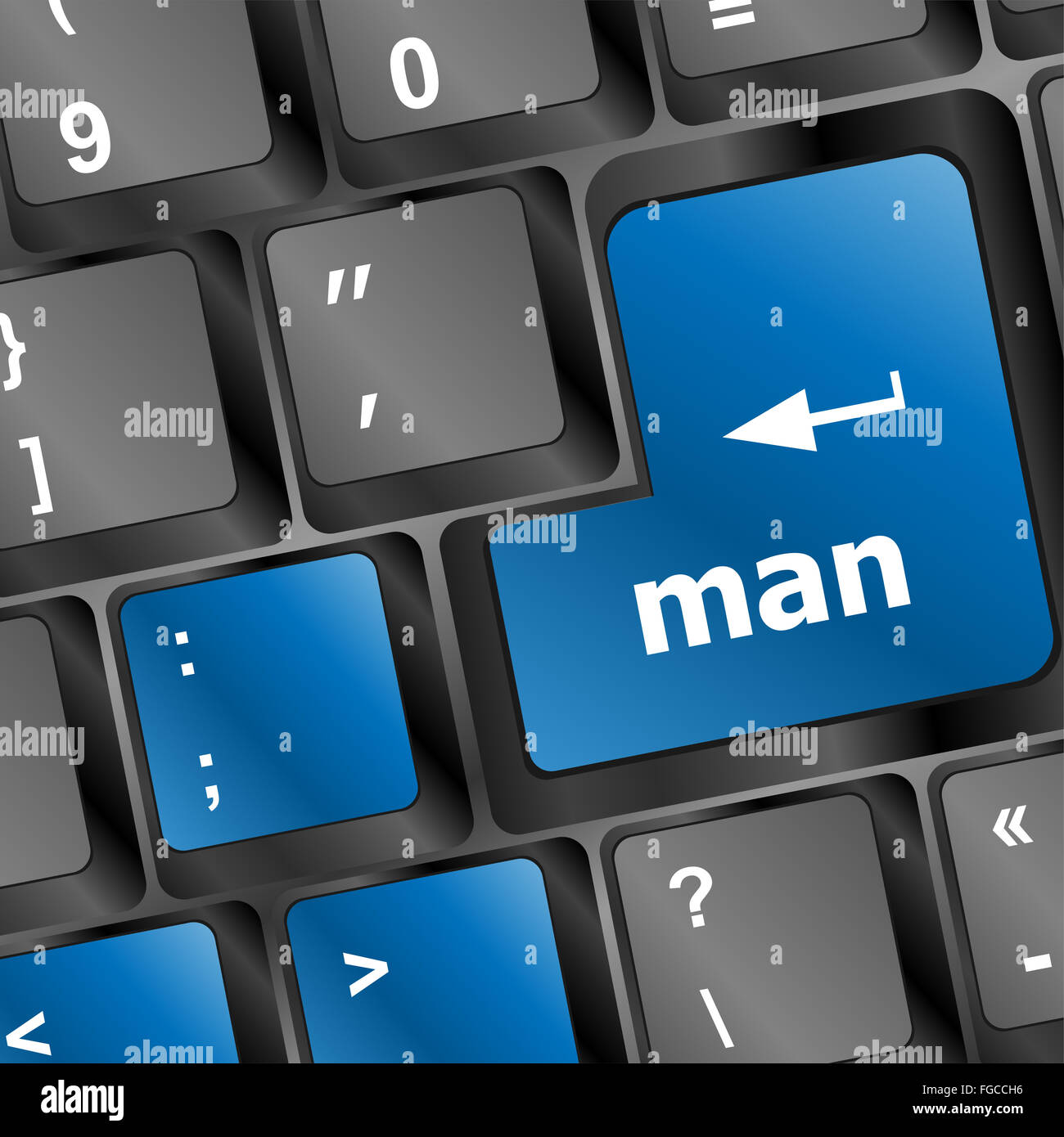 man word on computer keyboard key Stock Photo - Alamy