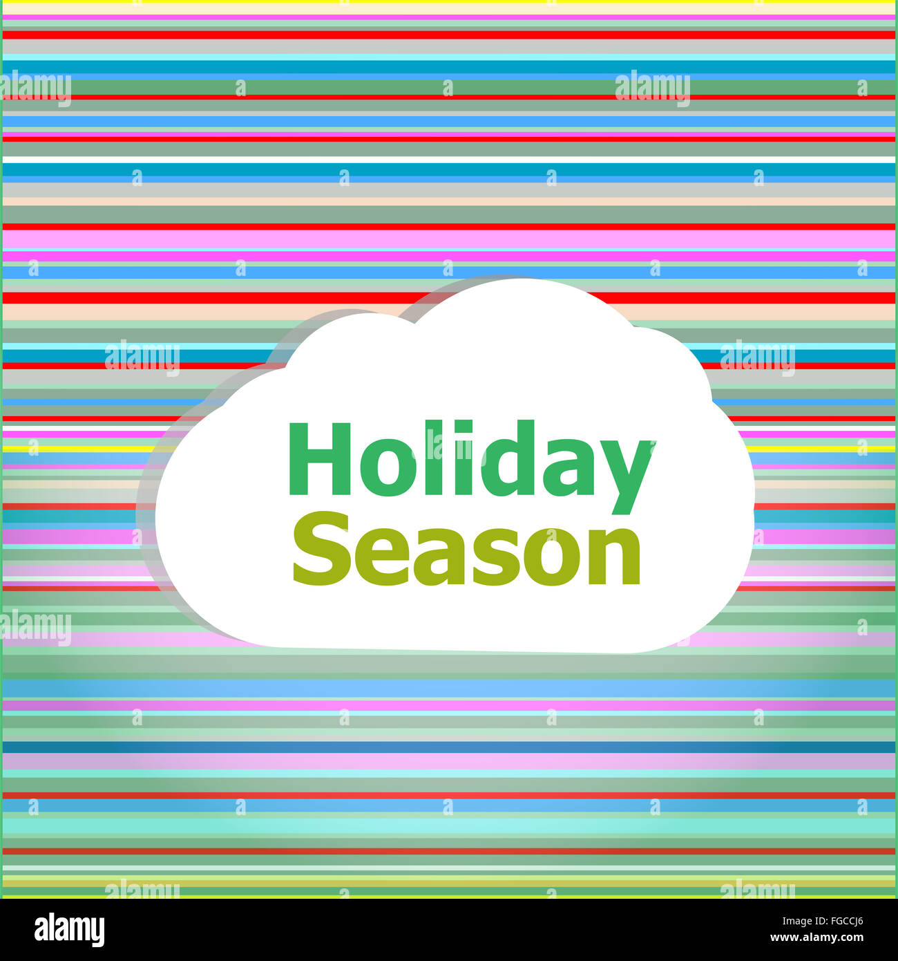 Invitation card, holiday season word on abstract cloud Stock Photo - Alamy