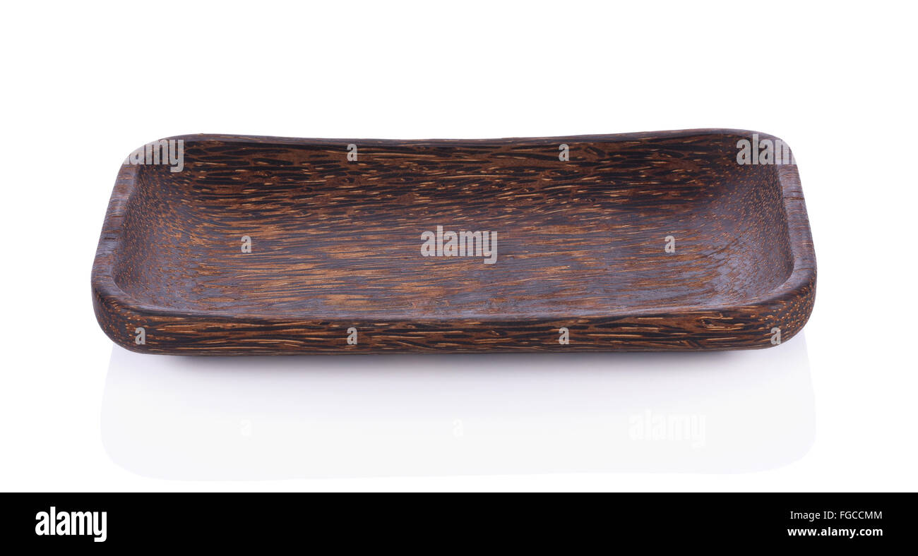 wooden plates isolated on white background Stock Photo - Alamy