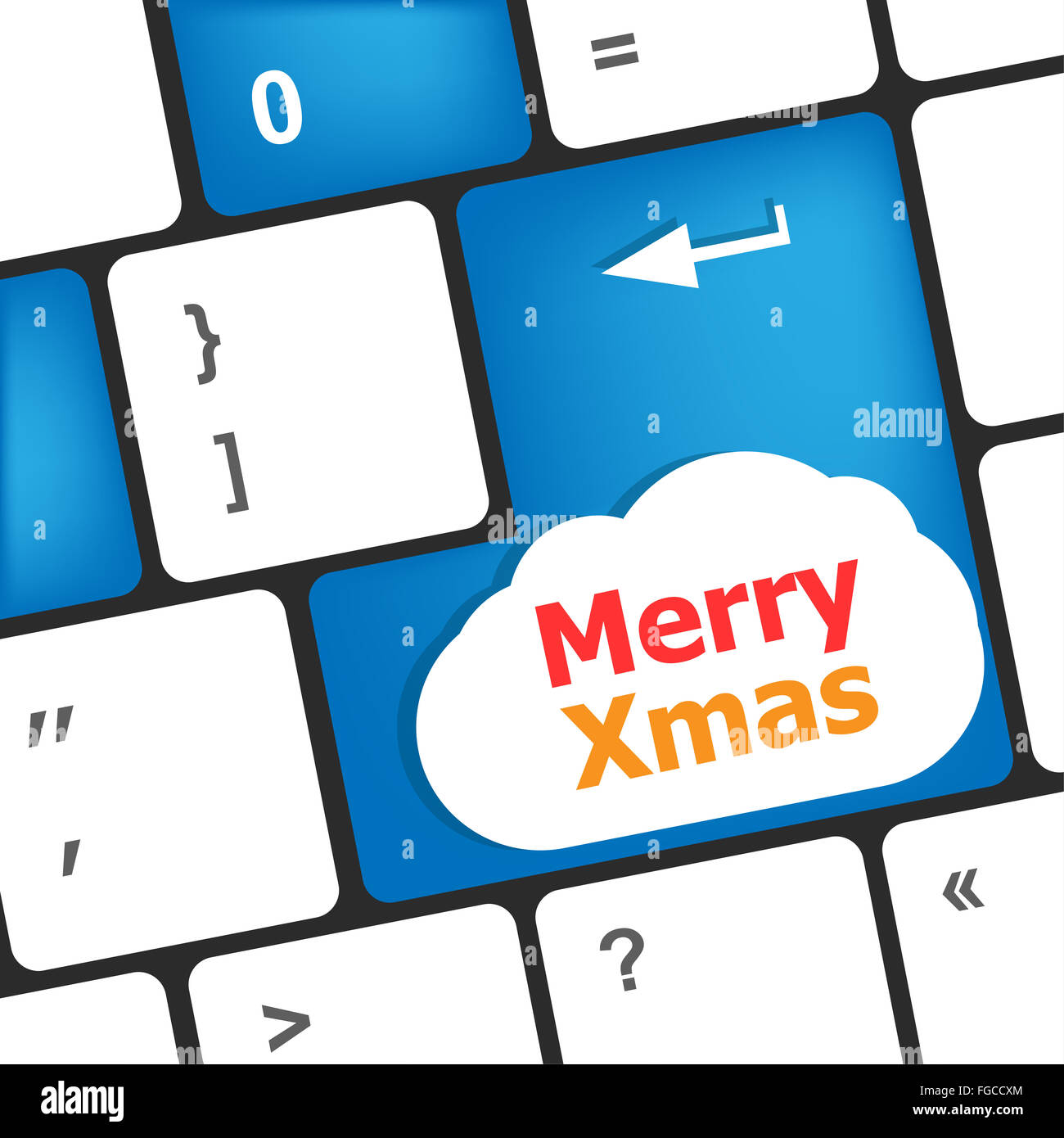 merry christmas message, keyboard enter key button xmas Stock Photo - Alamy