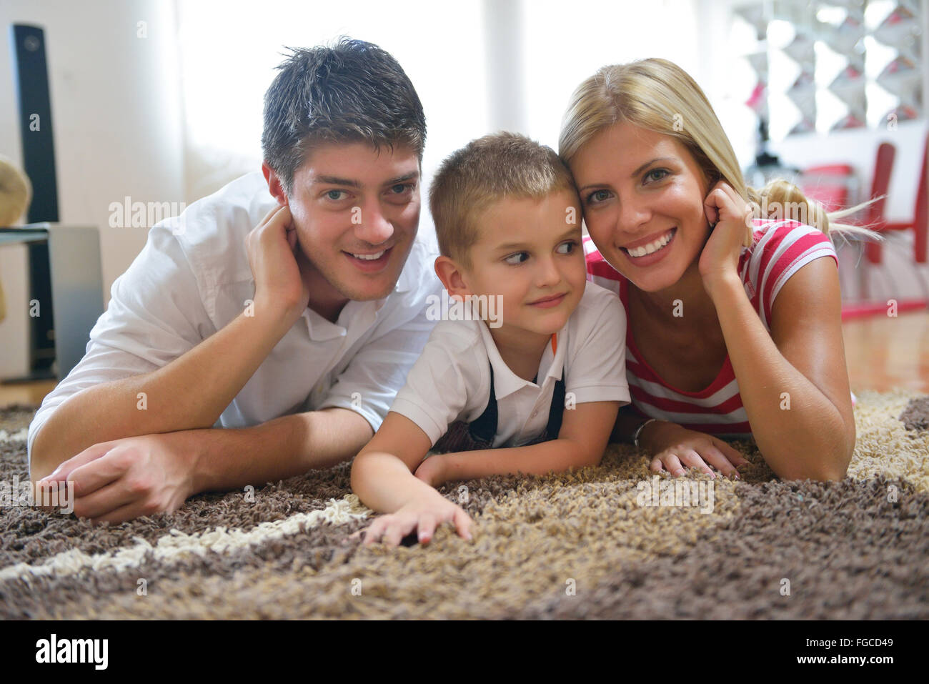 family at home Stock Photo - Alamy