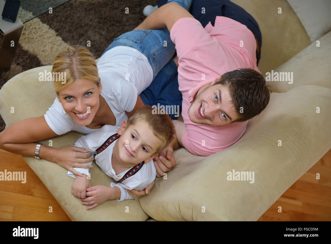 family at home Stock Photo - Alamy