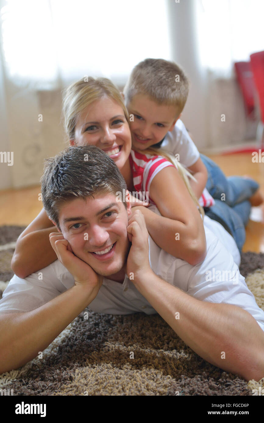 family at home Stock Photo - Alamy