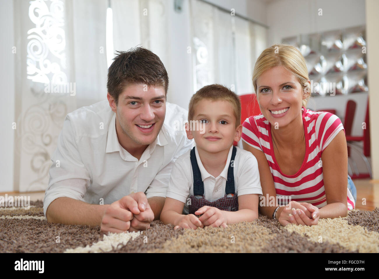 family at home Stock Photo - Alamy