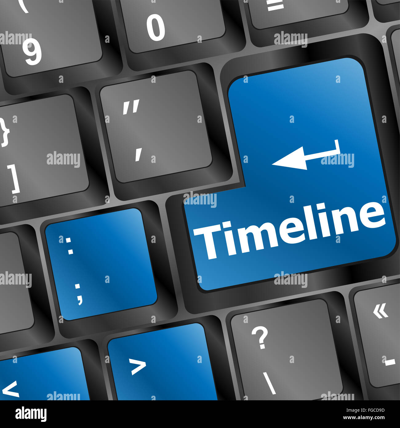 time ine concept - word on keyboard Stock Photo - Alamy