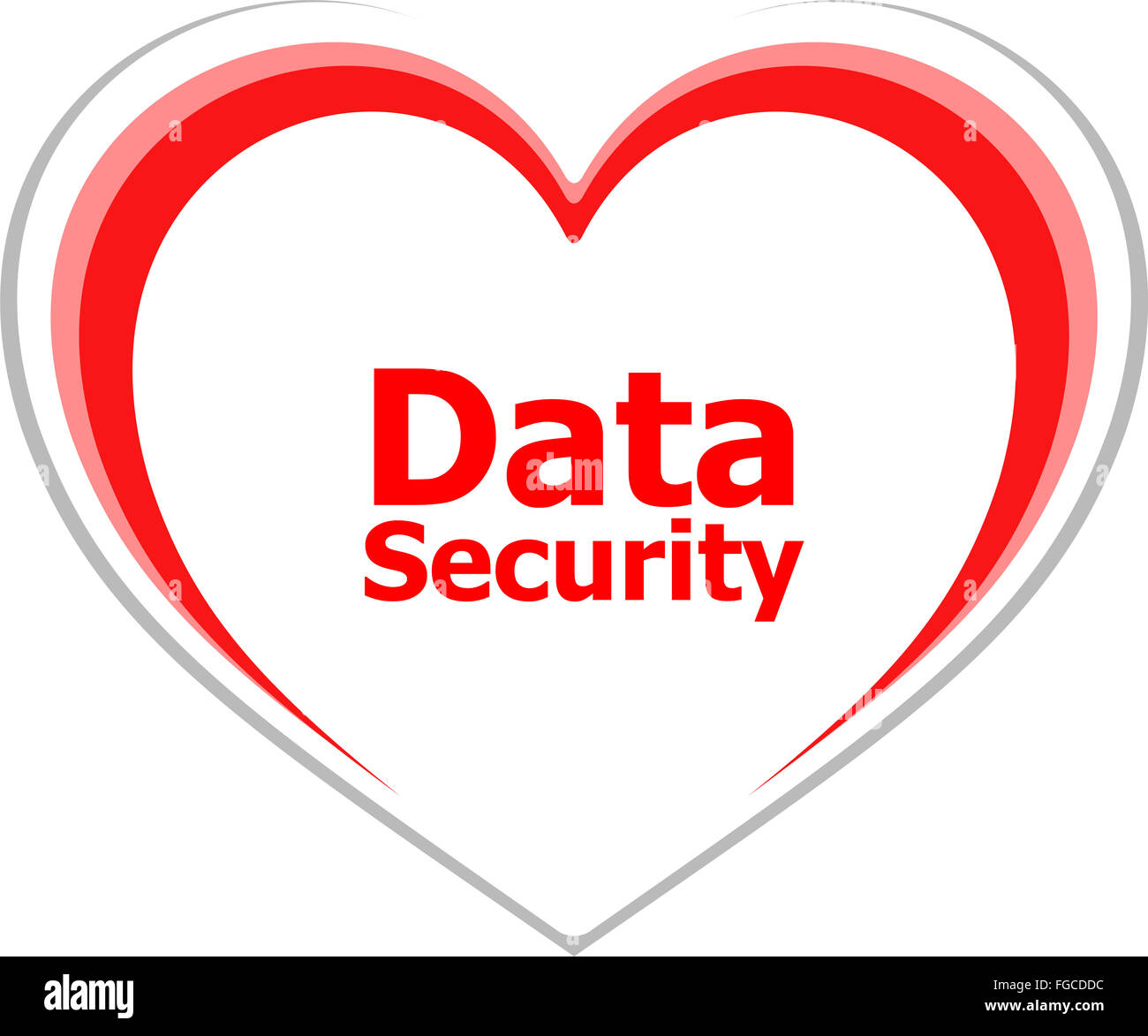 security concept, data security words on love heart Stock Photo - Alamy