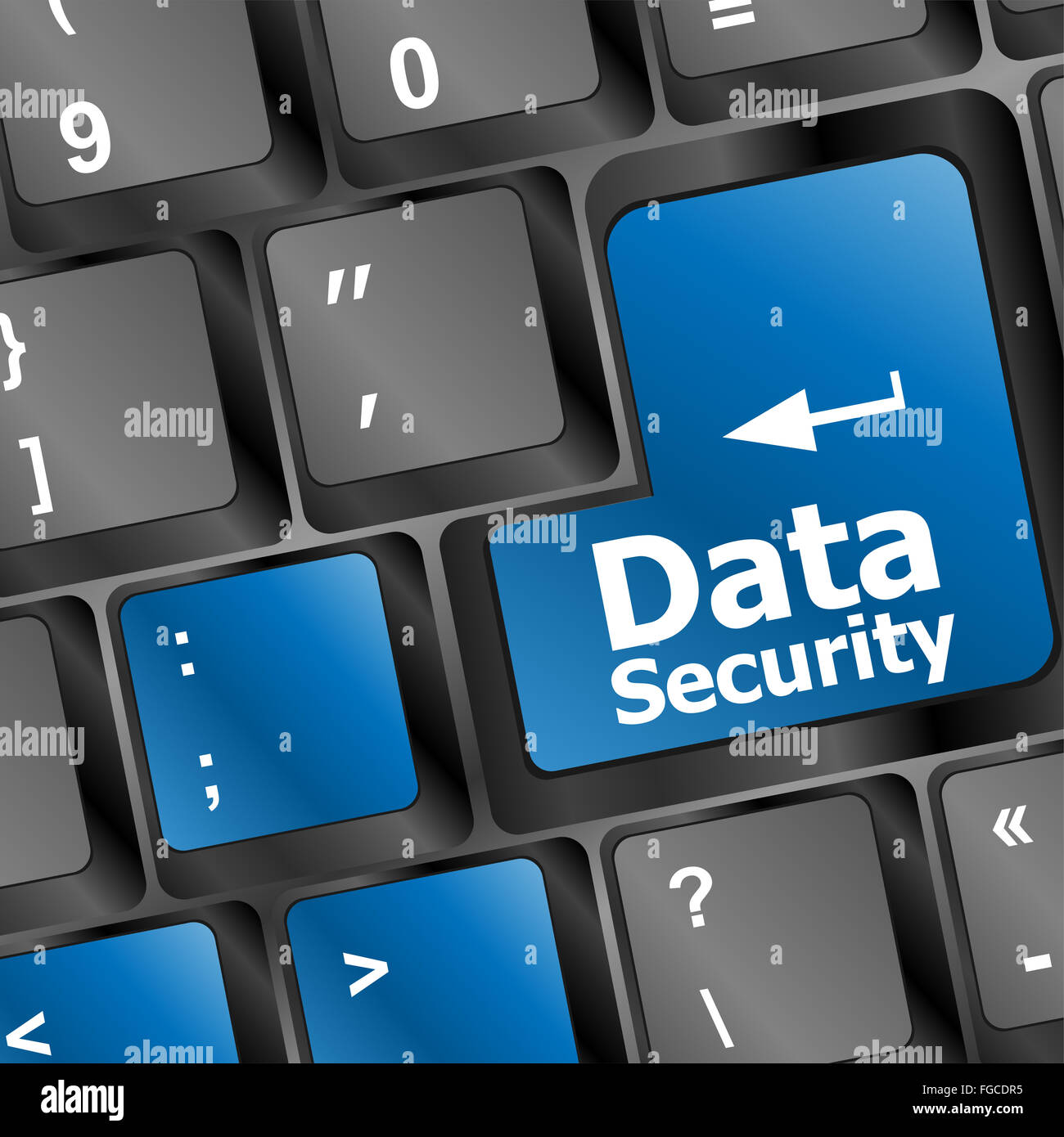 data security word with icon on keyboard button Stock Photo - Alamy