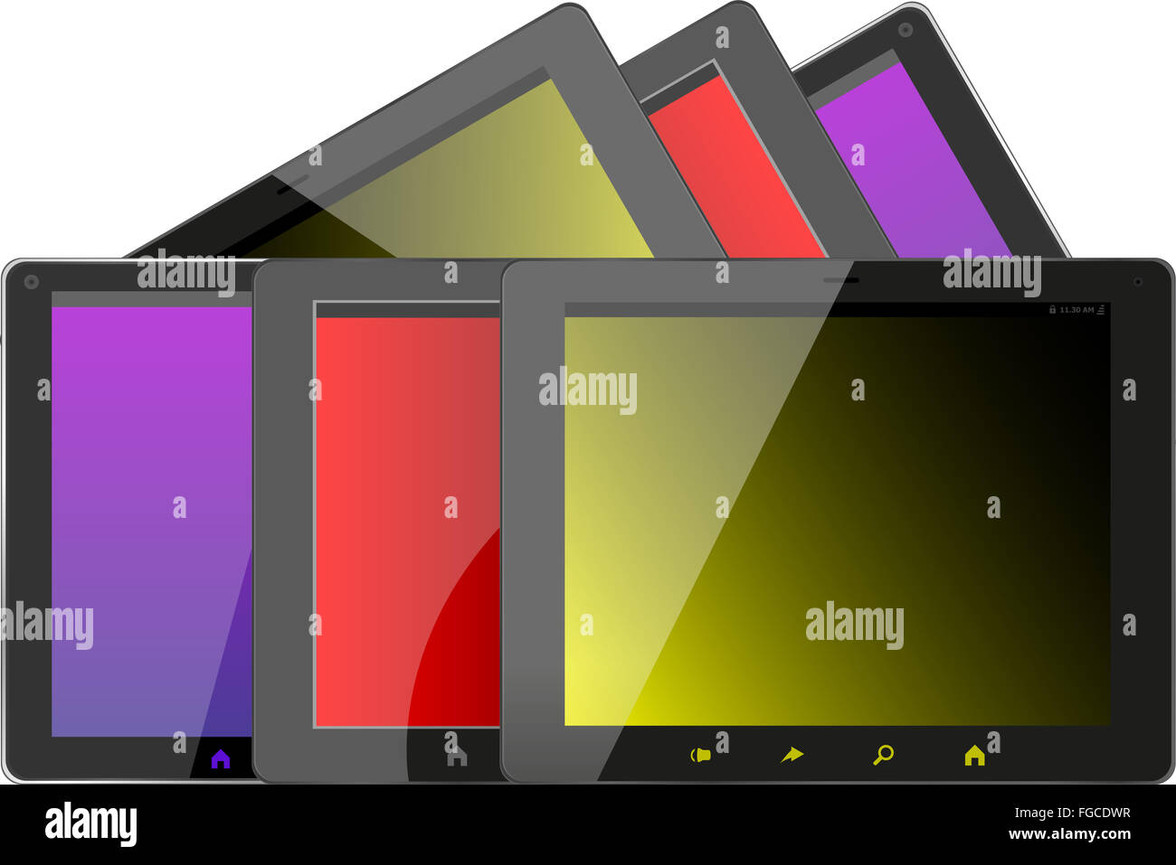 Set of tablet pc computers Stock Photo - Alamy