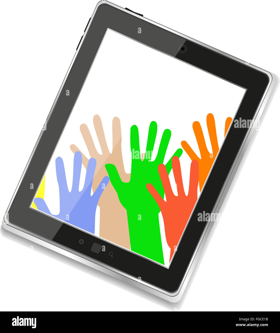 Hand businessman clicking red hi-res stock photography and images - Alamy