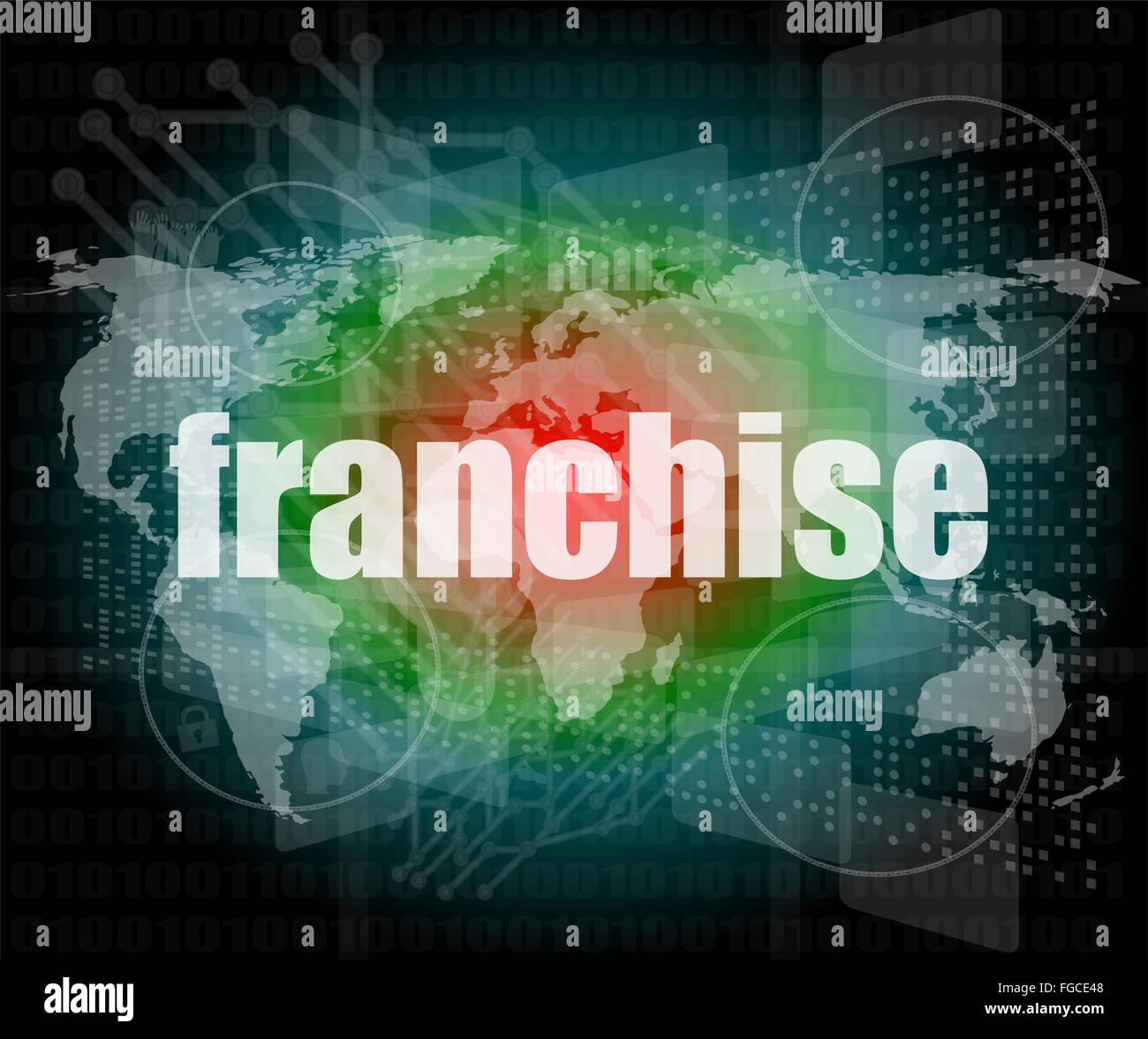 business concept: word franchise on digital touch screen Stock Photo ...