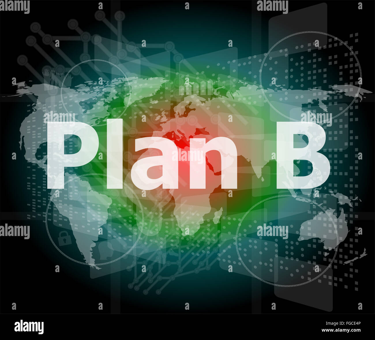 The word plan b on digital screen, business concept Stock Photo - Alamy