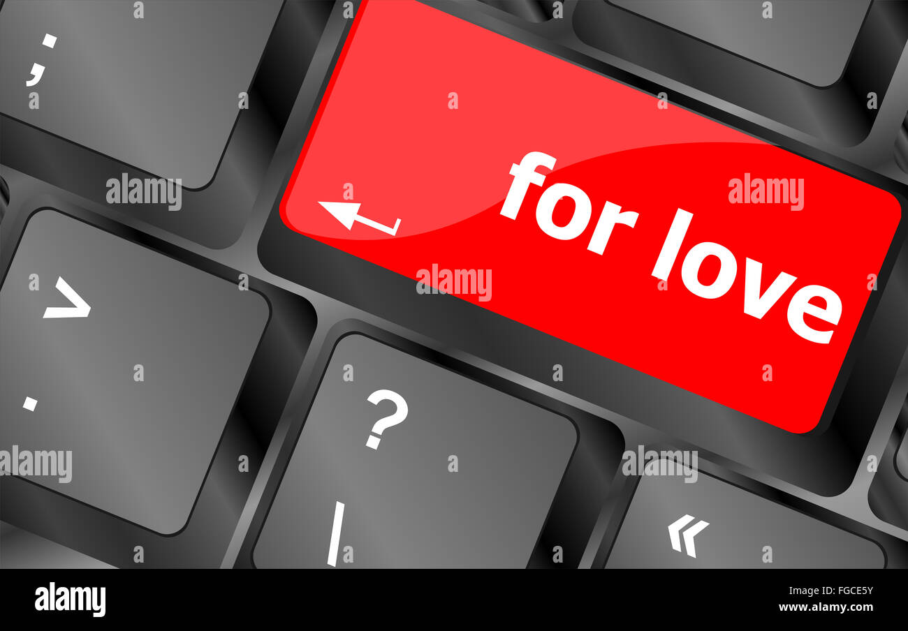 Modern keyboard key with words for love Stock Photo - Alamy