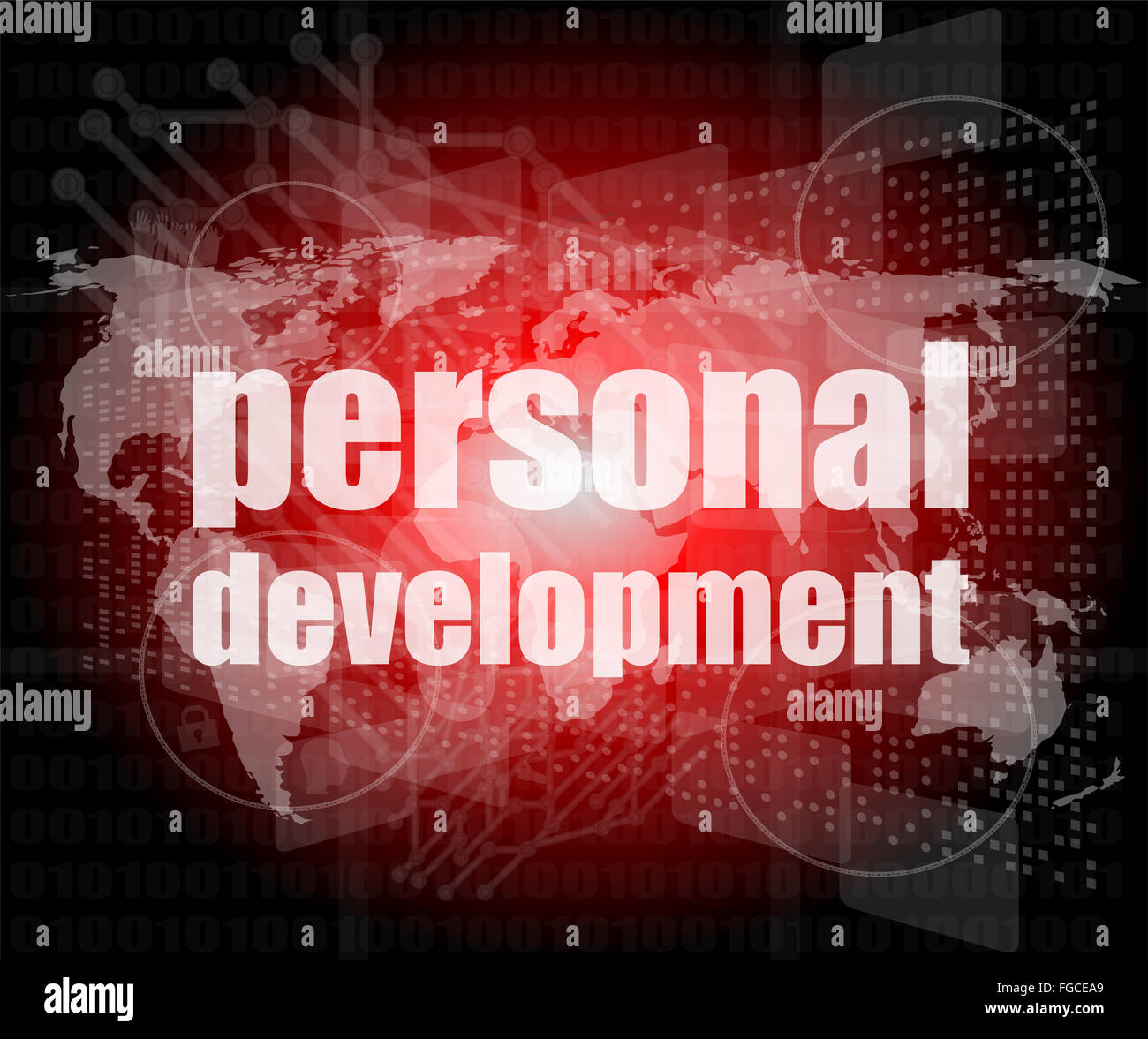 word personal development on digital screen 3d Stock Photo - Alamy