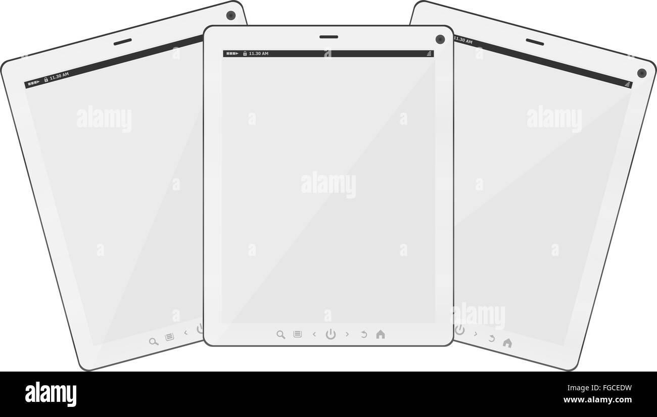 Set of tablet pc computers Stock Photo - Alamy