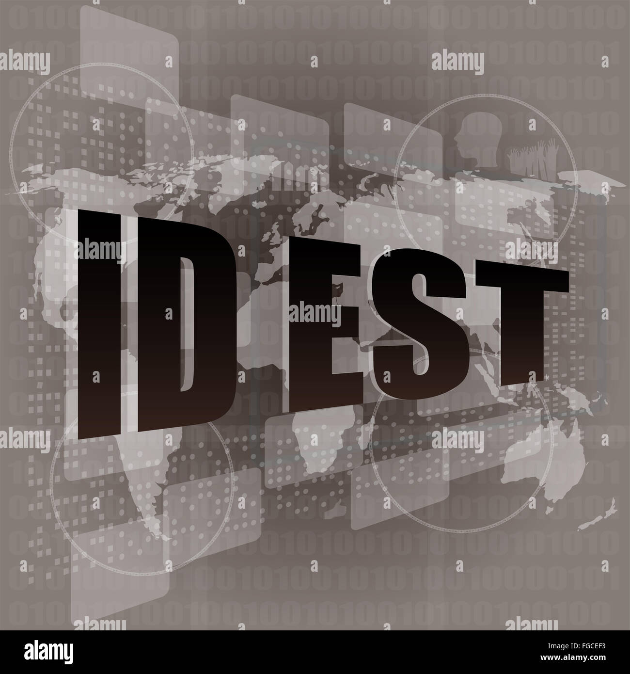 id est on digital touch screen, business concept Stock Photo - Alamy