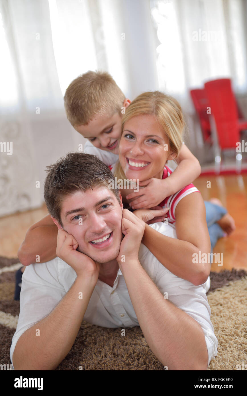 family at home Stock Photo - Alamy