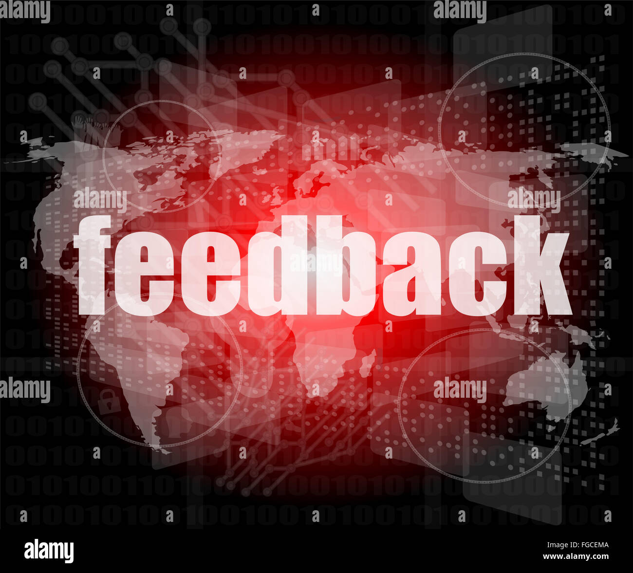 Information technology IT concept: words Feedback on screen Stock Photo ...