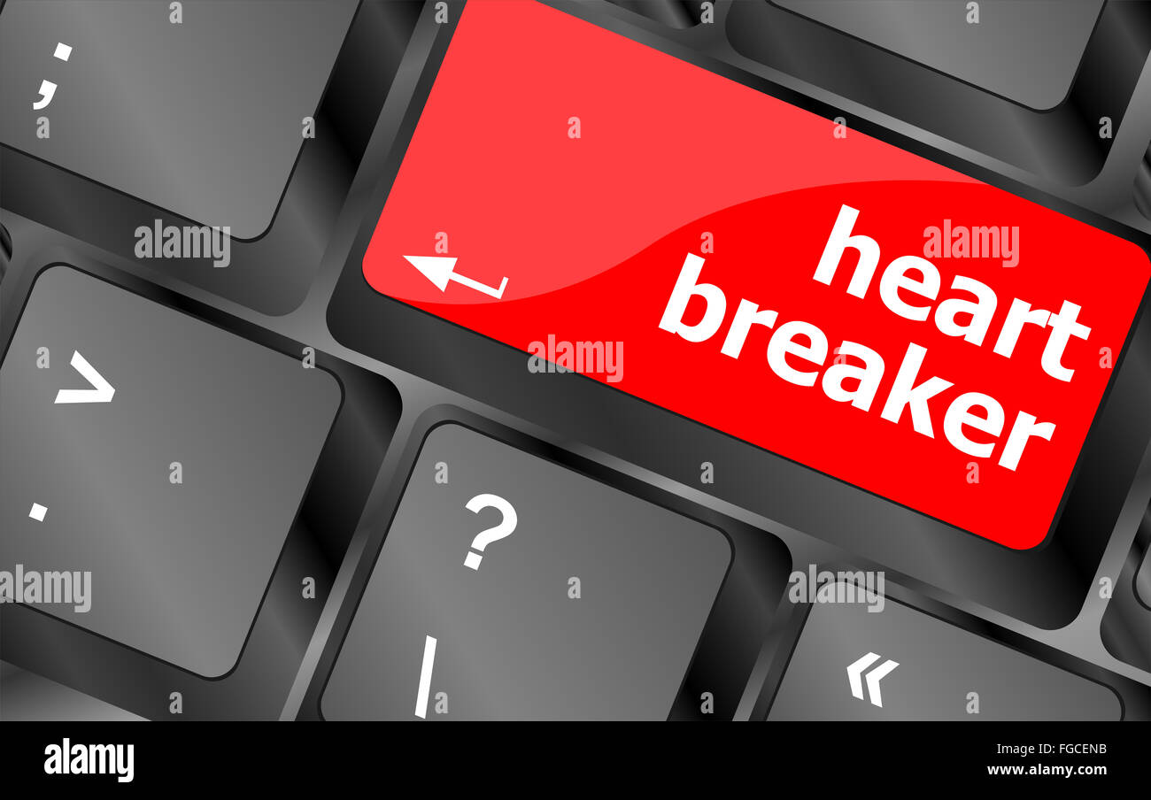 heart breaker word on keyboard key, love concept Stock Photo - Alamy