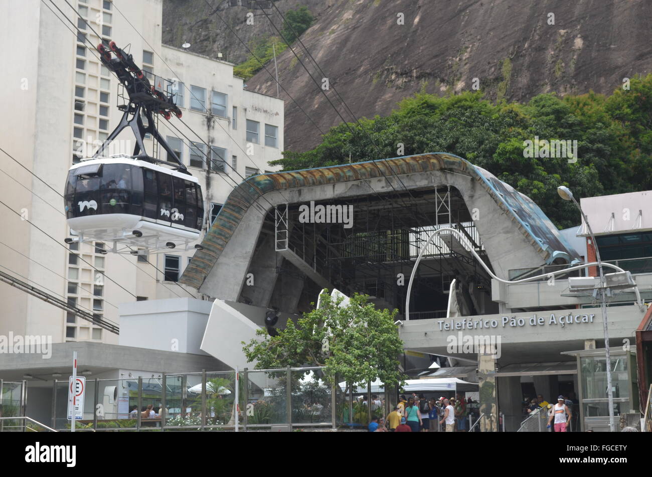Sugarloaf mountain cable car station, Urca, Rio de Janeiro, Brazil ...