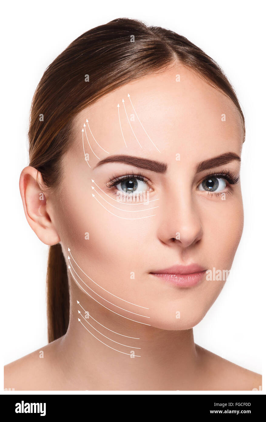 Young female with clean fresh skin Stock Photo - Alamy