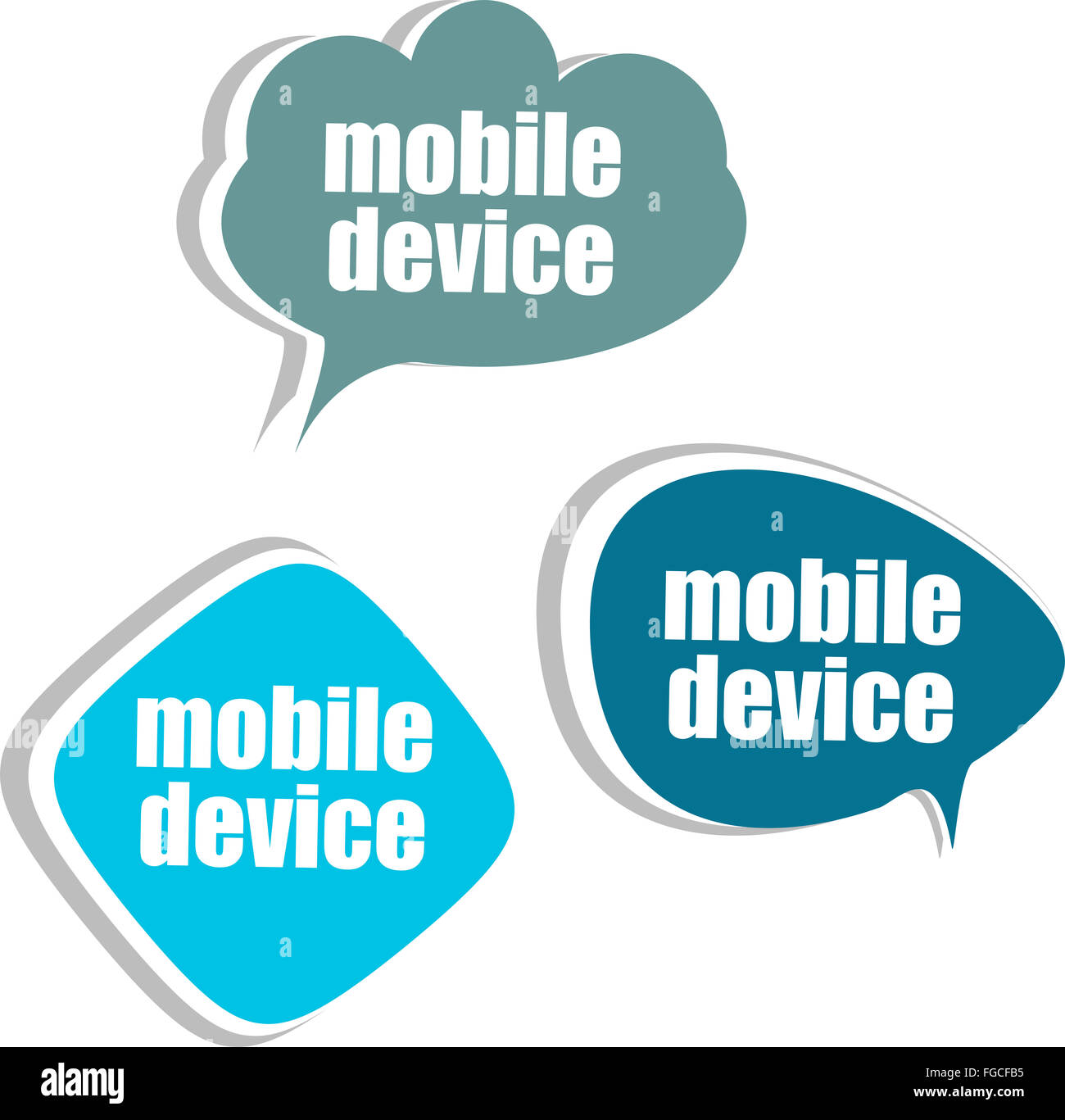 mobile device, Set of stickers, labels, tags. Template for infographics ...