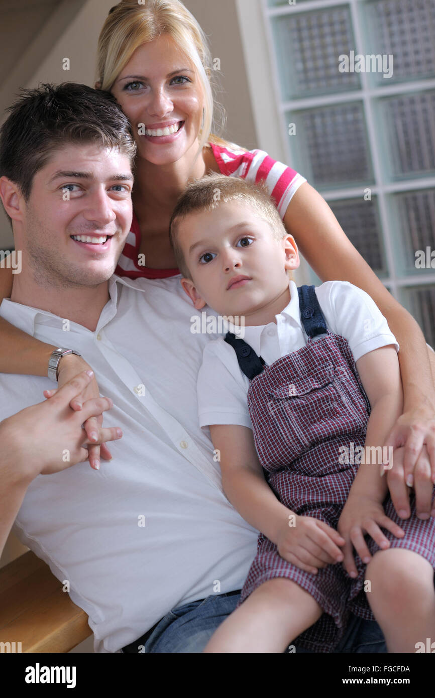 family at home Stock Photo - Alamy