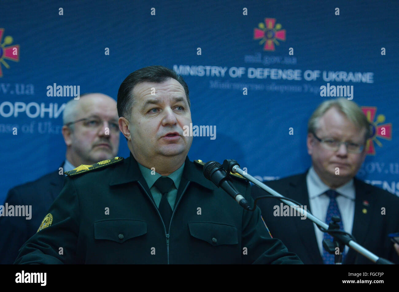 Minister of Defense of Ukraine Stepan Poltorak speaks during the ...