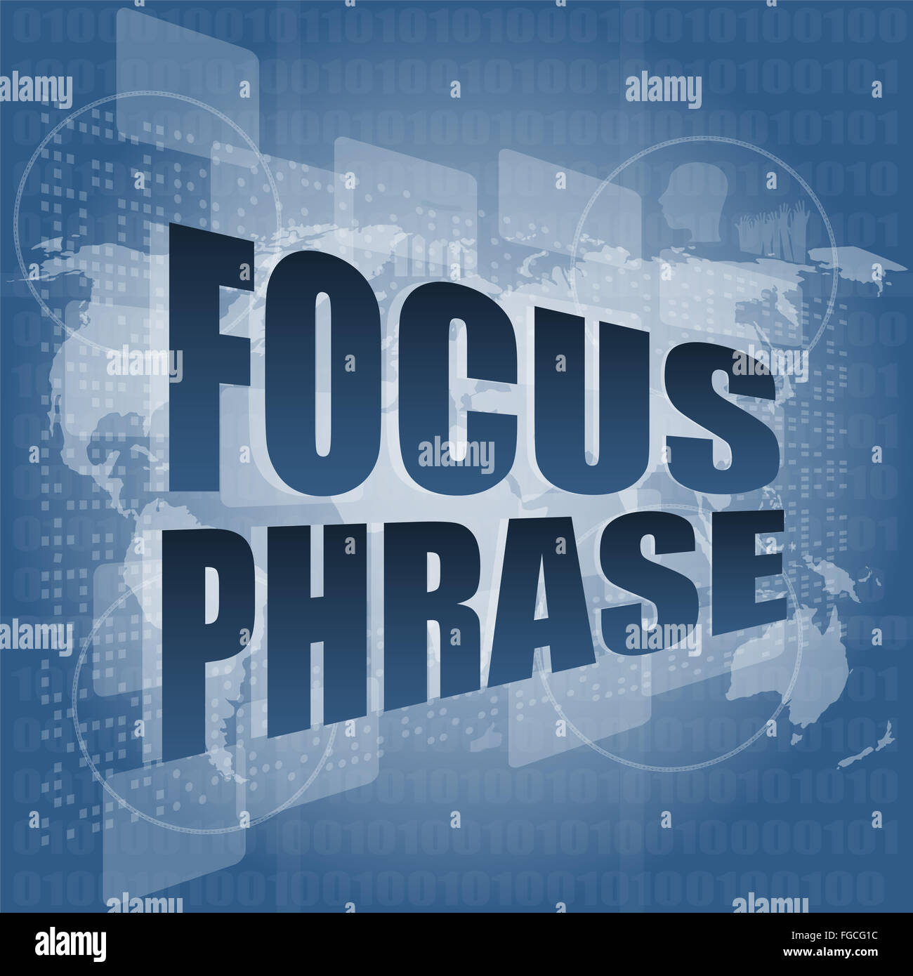focus phrase system word on digital touch screen Stock Photo - Alamy
