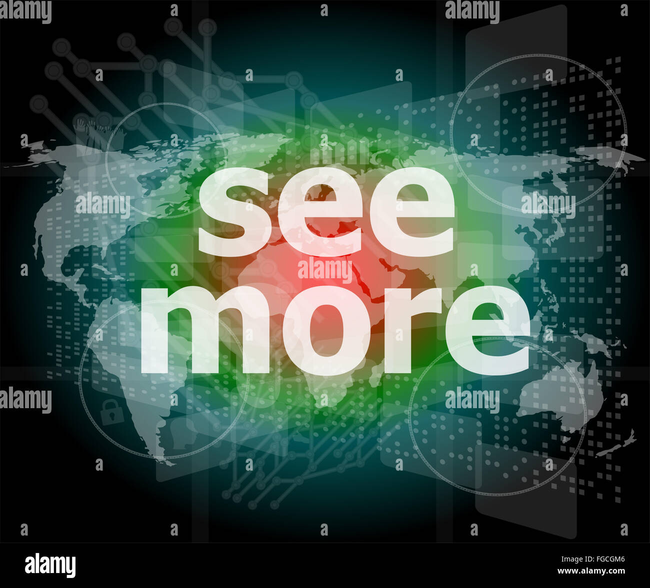 Education concept: words see more on digital background Stock Photo - Alamy