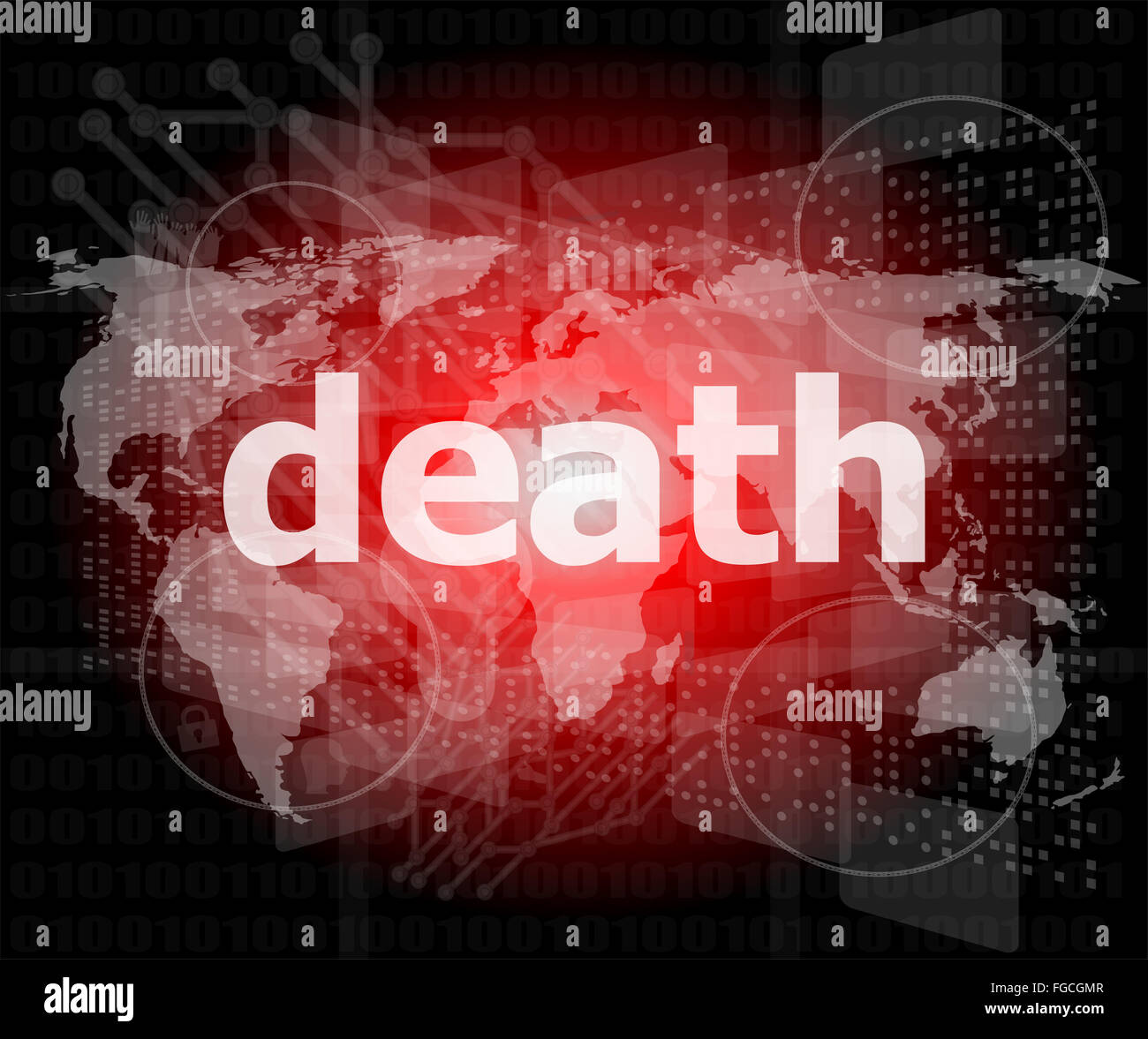 social concept: words death on digital touch screen Stock Photo - Alamy