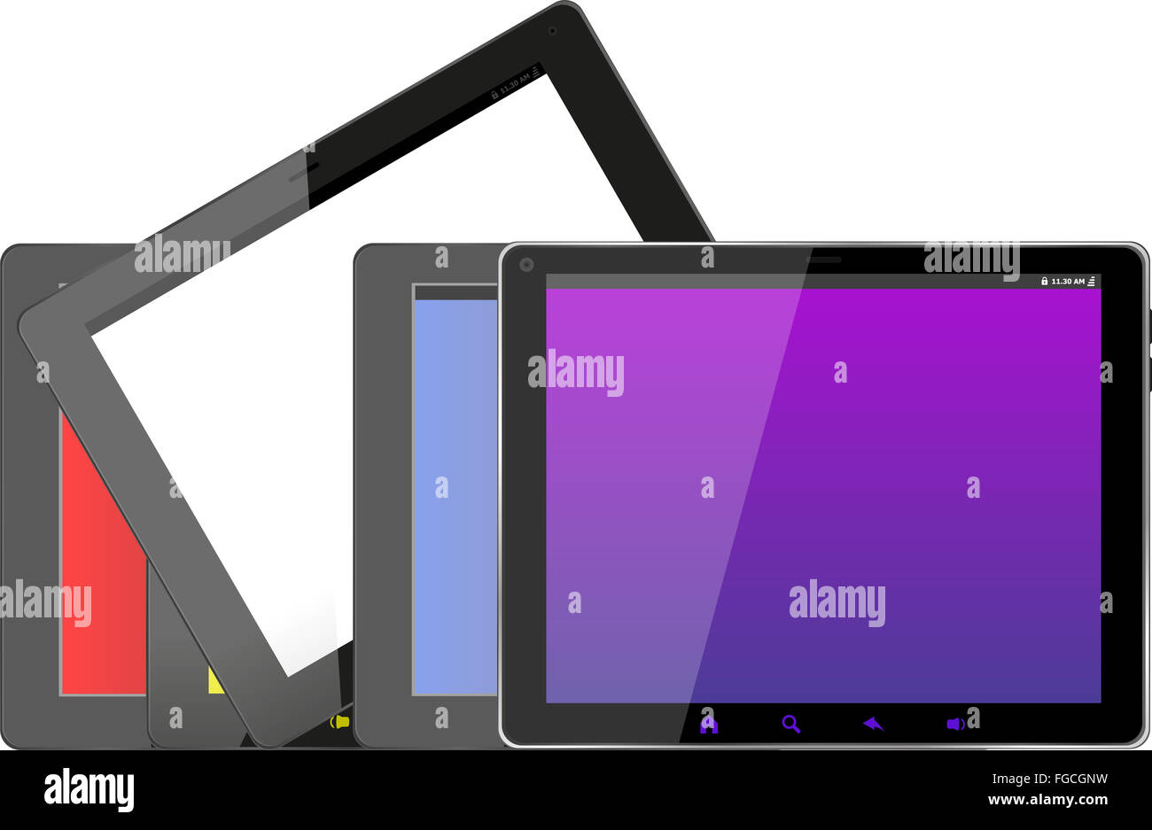 Set of tablet pc computers Stock Photo - Alamy