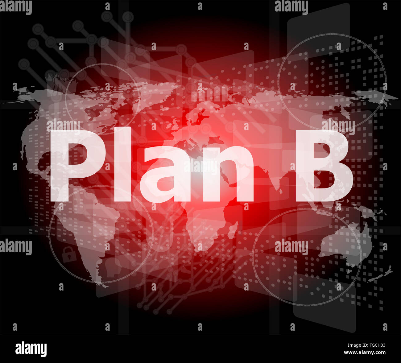 The word plan b on digital screen, business concept Stock Photo - Alamy