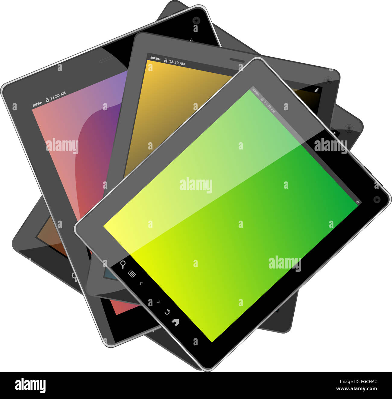 Set of tablet pc computers Stock Photo - Alamy