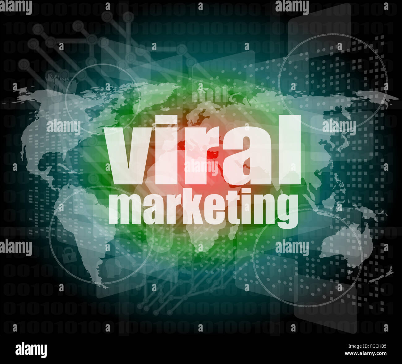 Marketing concept: words Viral Marketing on digital screen Stock Photo ...