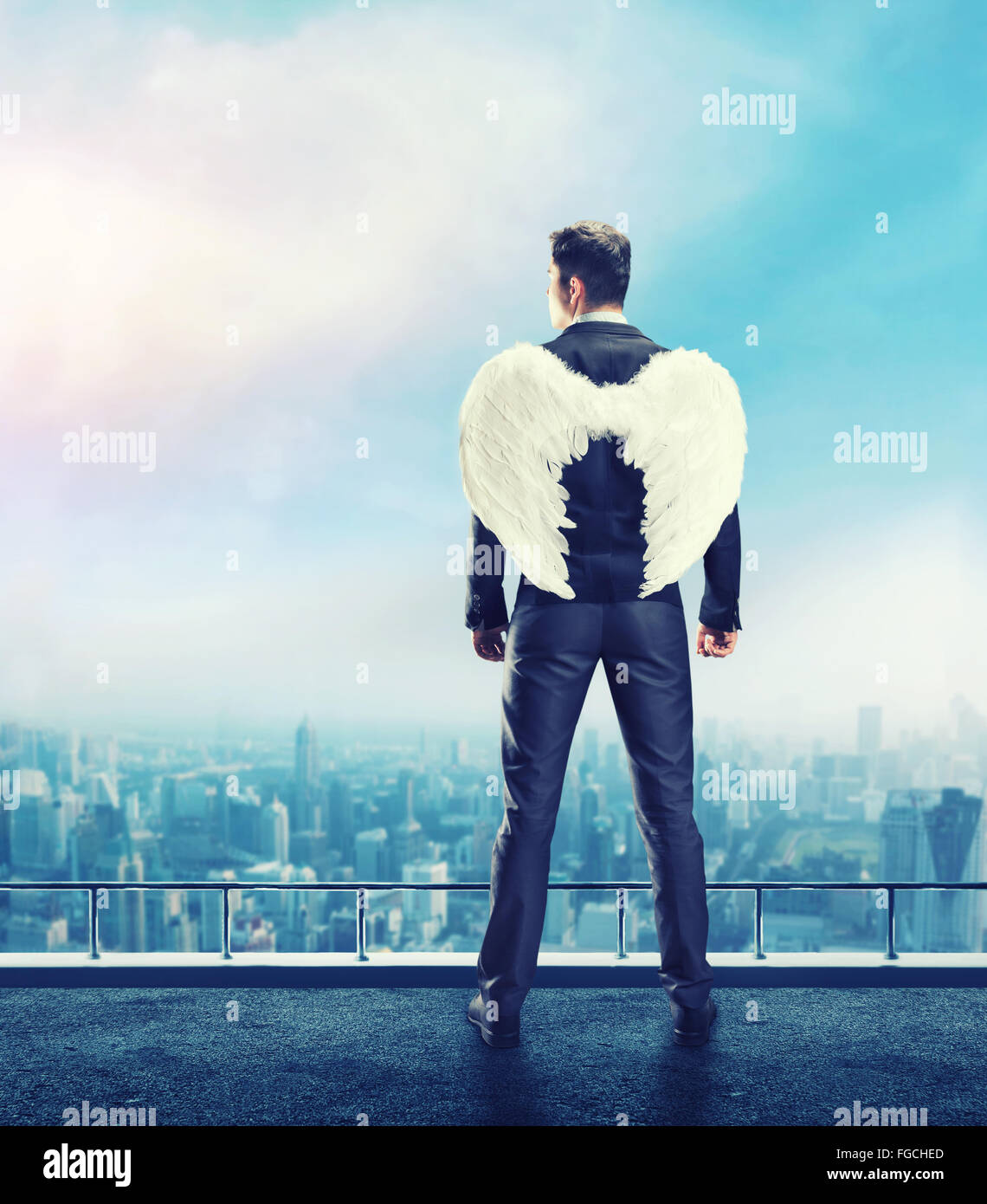 Angel man suit hi-res stock photography and images - Alamy