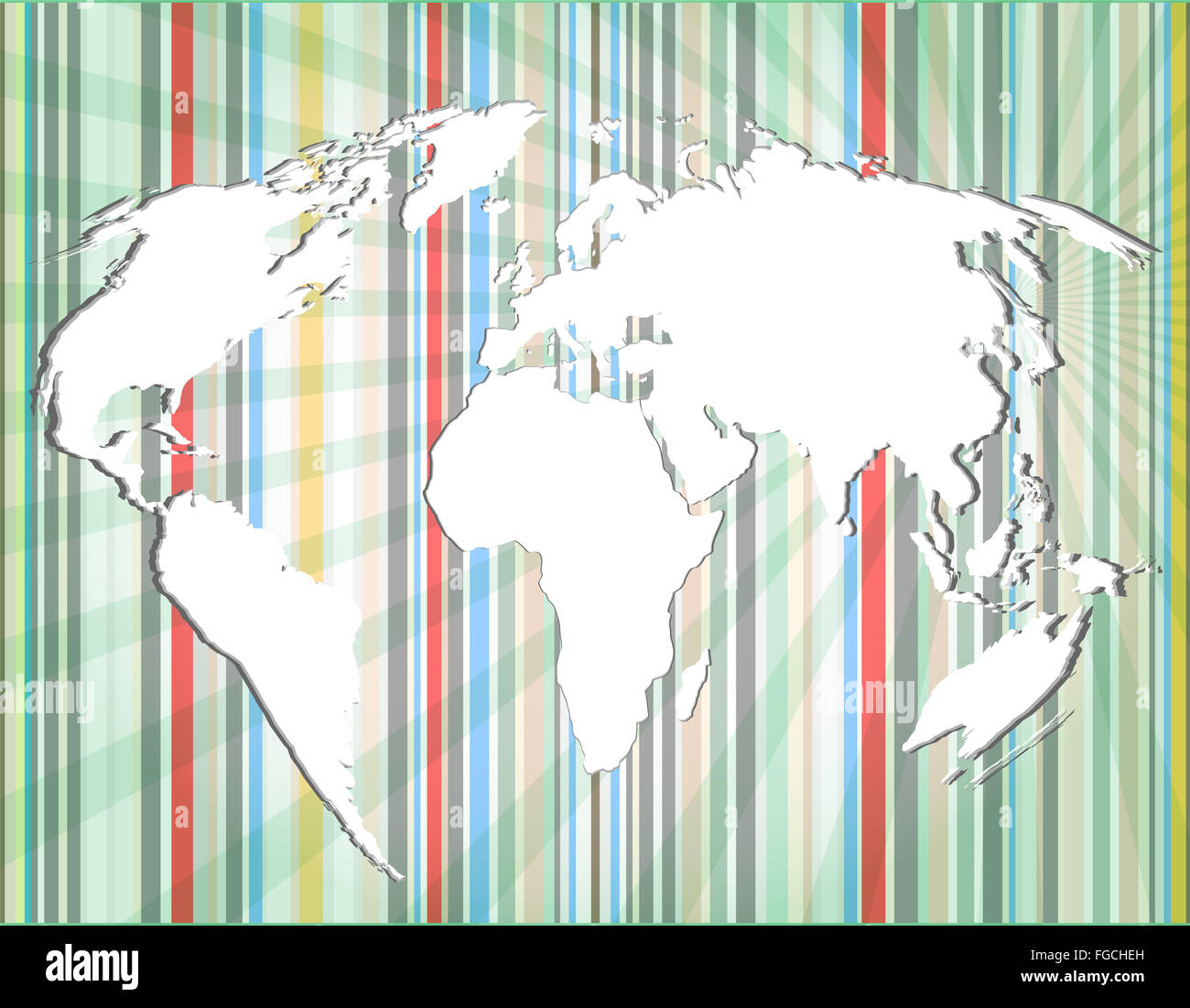 world map on a digital touch screen Stock Photo - Alamy