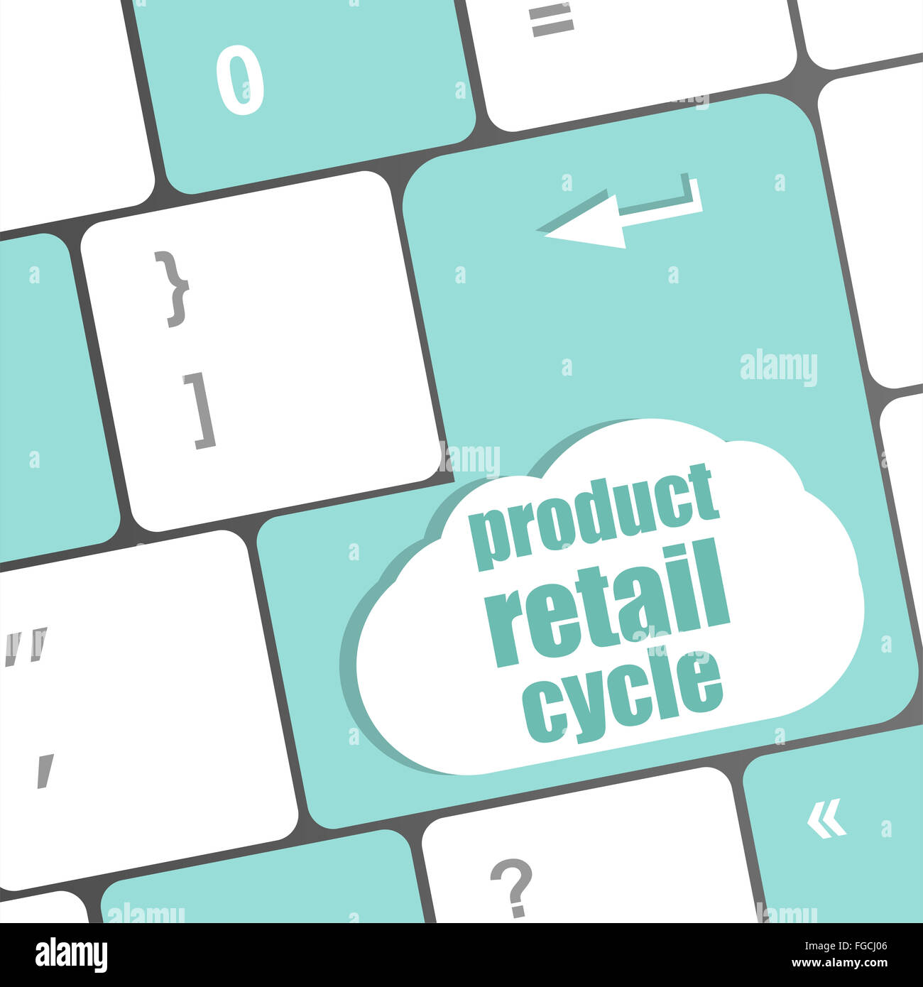 product retail cycle key in place of enter key Stock Photo - Alamy