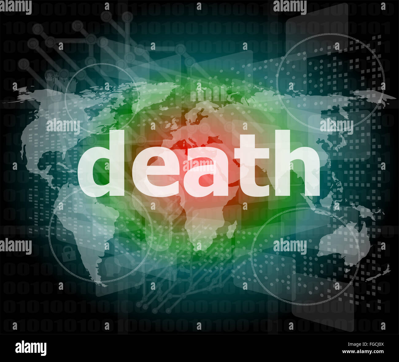 social concept: words death on digital touch screen Stock Photo - Alamy