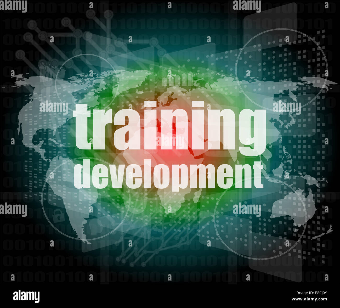 Education and learn concept: Training Development on digital screen ...