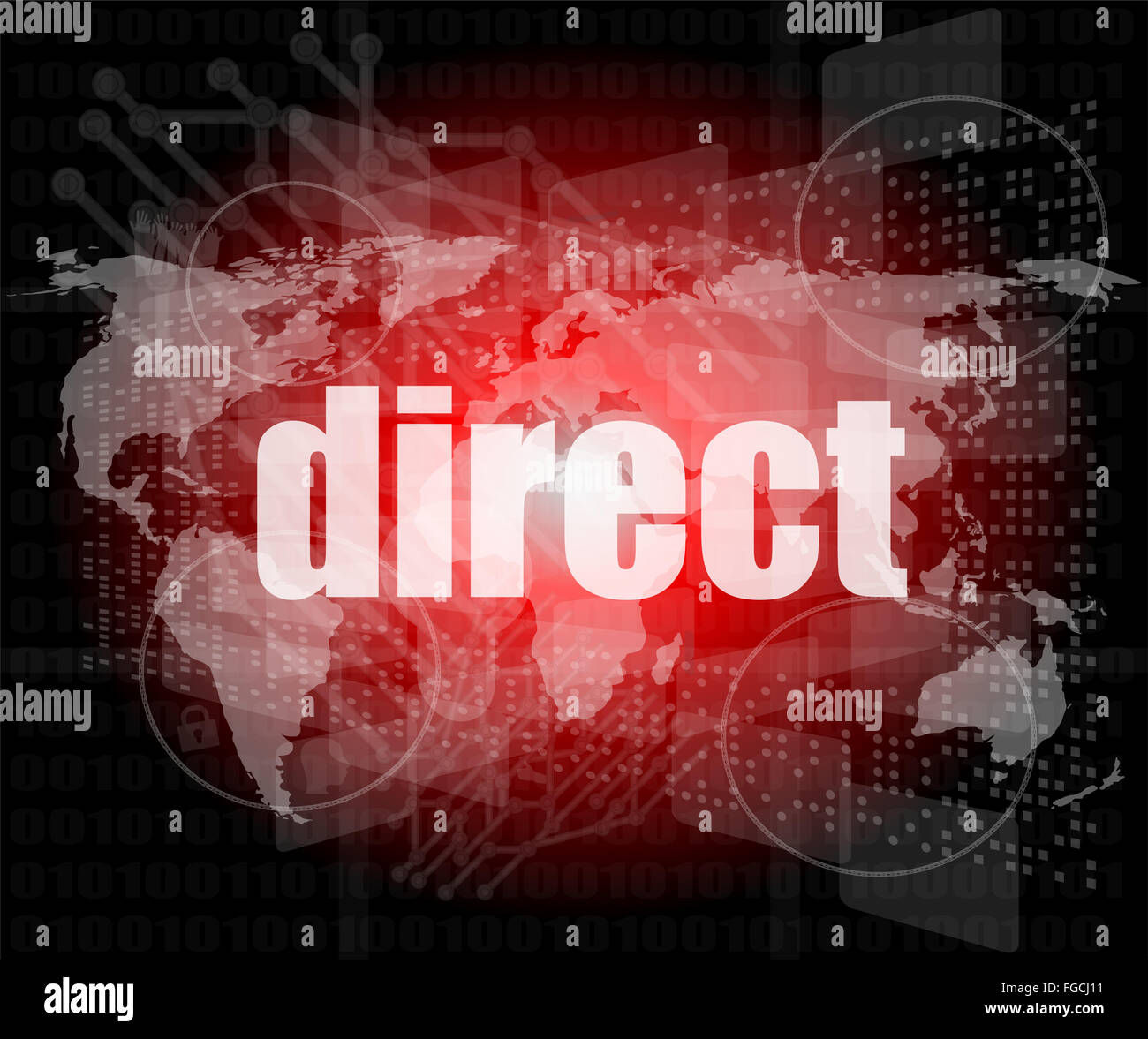 business concept: word direct on digital background Stock Photo - Alamy