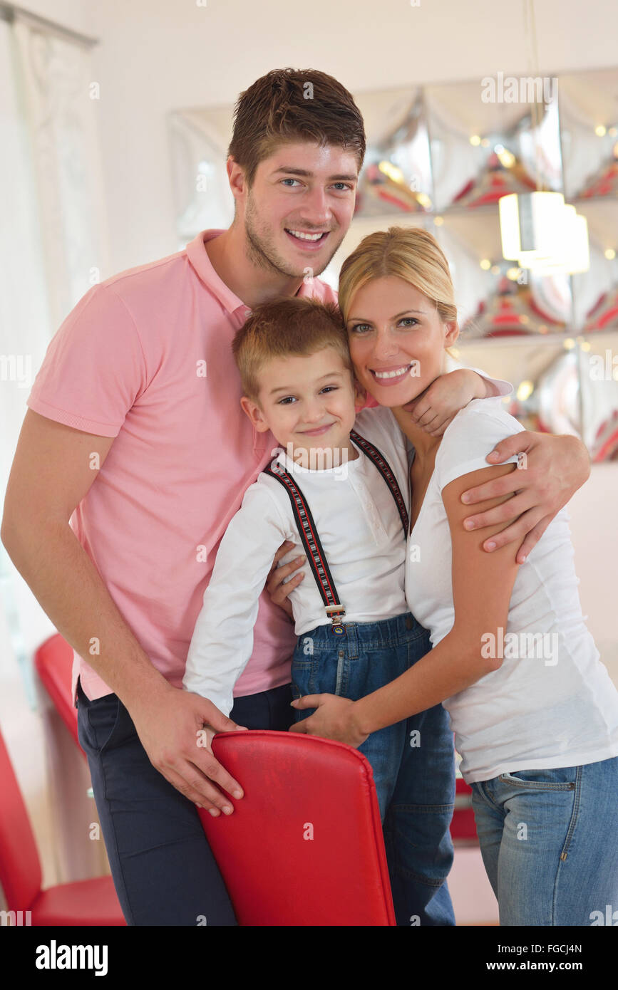 family at home Stock Photo - Alamy
