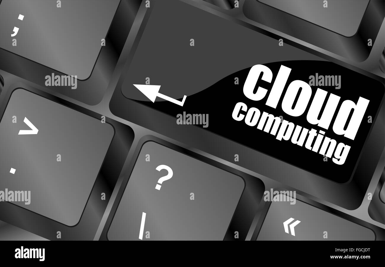computer keyboard for cloud computing, business concept Stock Photo - Alamy