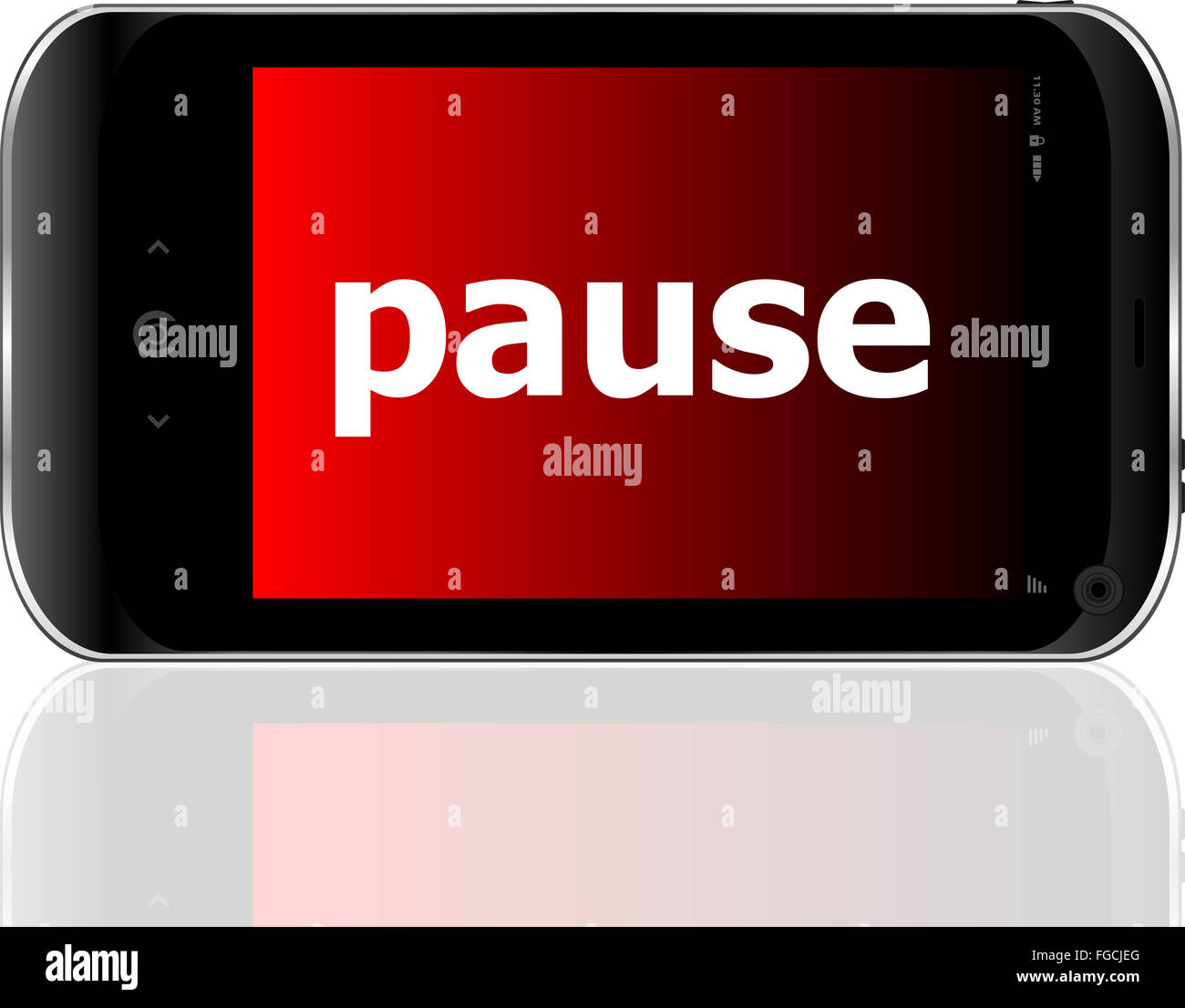 business concept: smartphone with word pause on display Stock Photo - Alamy