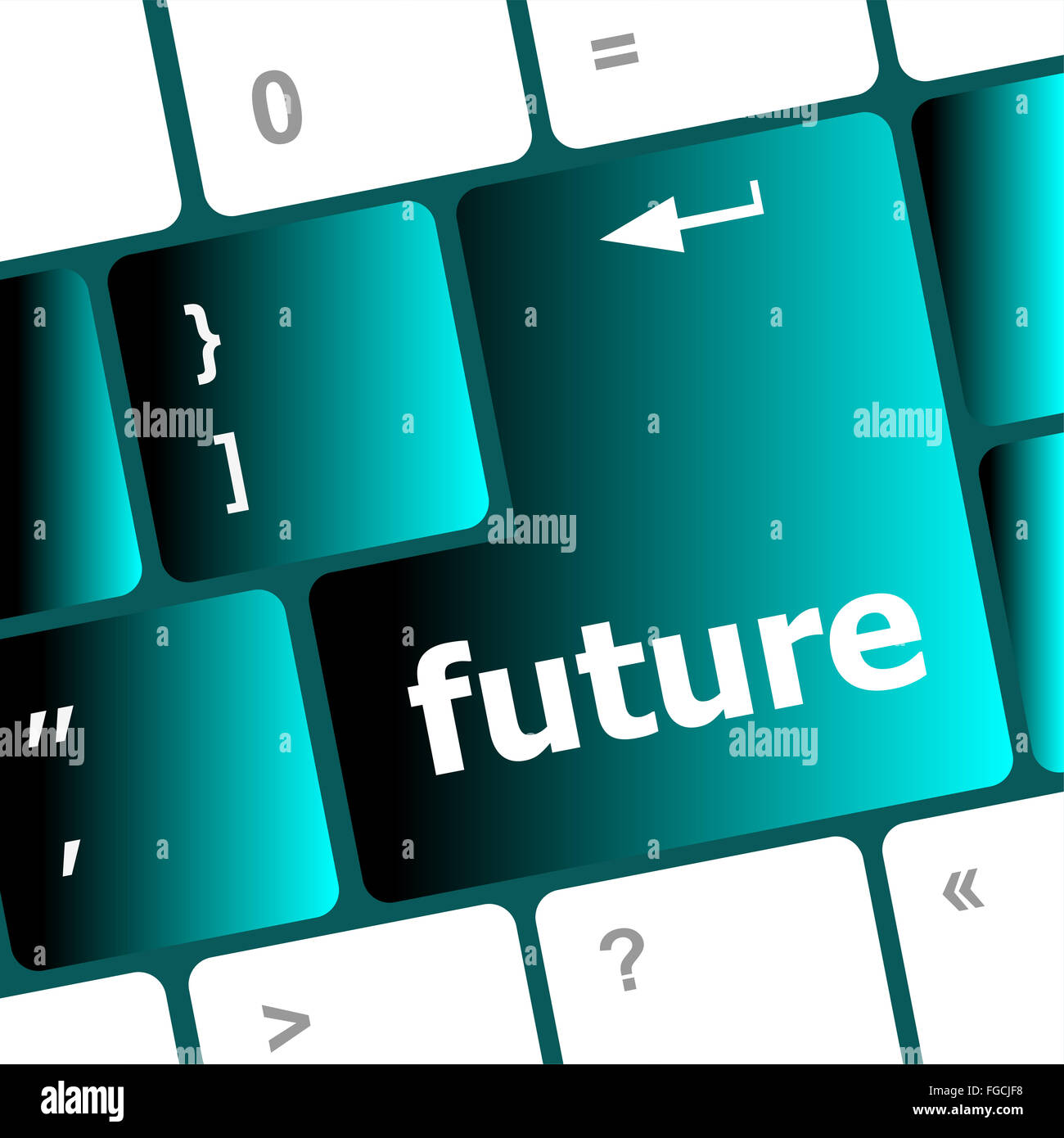 future time concept with key on computer keyboard Stock Photo - Alamy